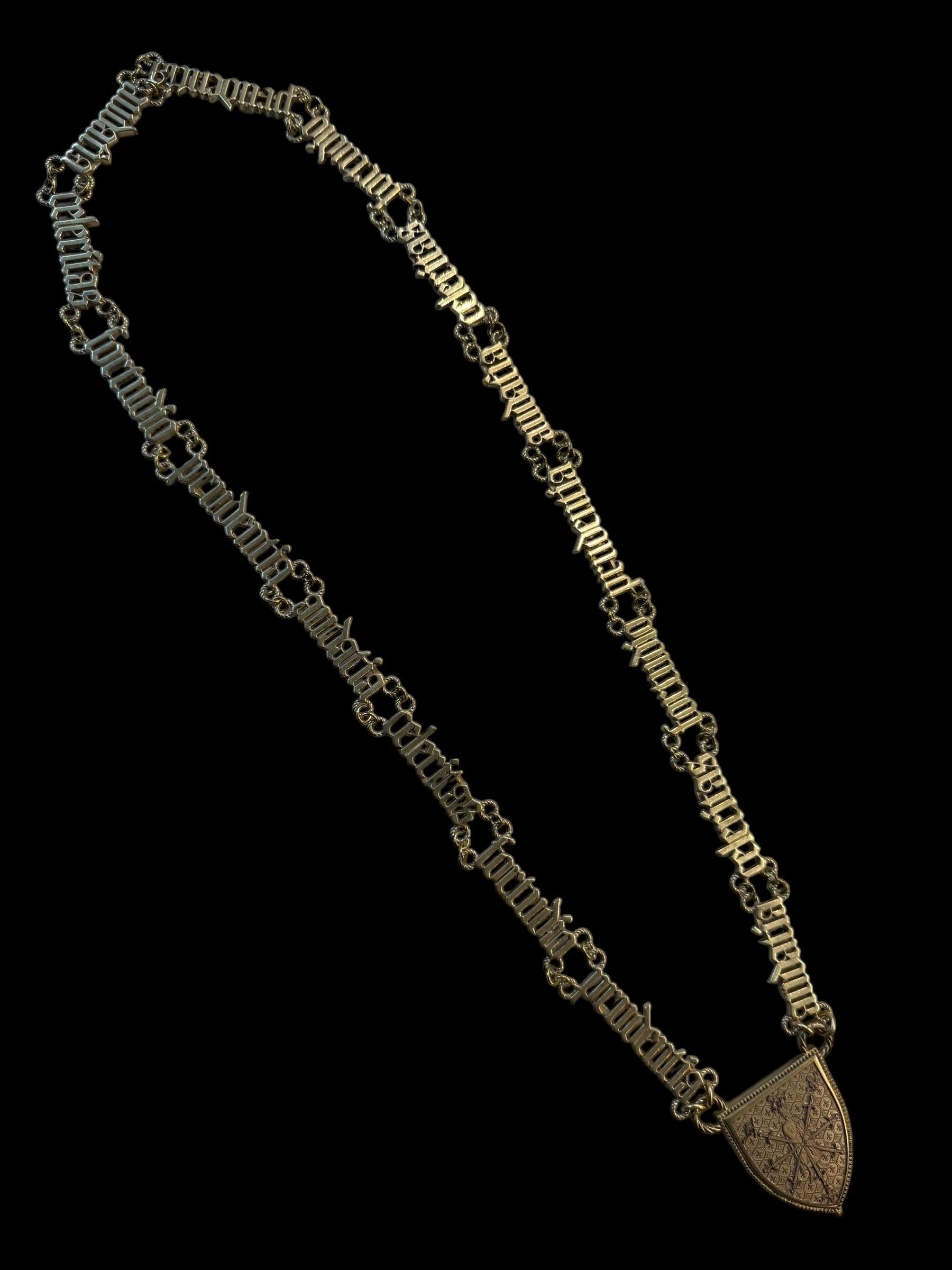 Fiore Dei Liberi-inspired Medieval Knight's Chain With Segno Escutcheon ...