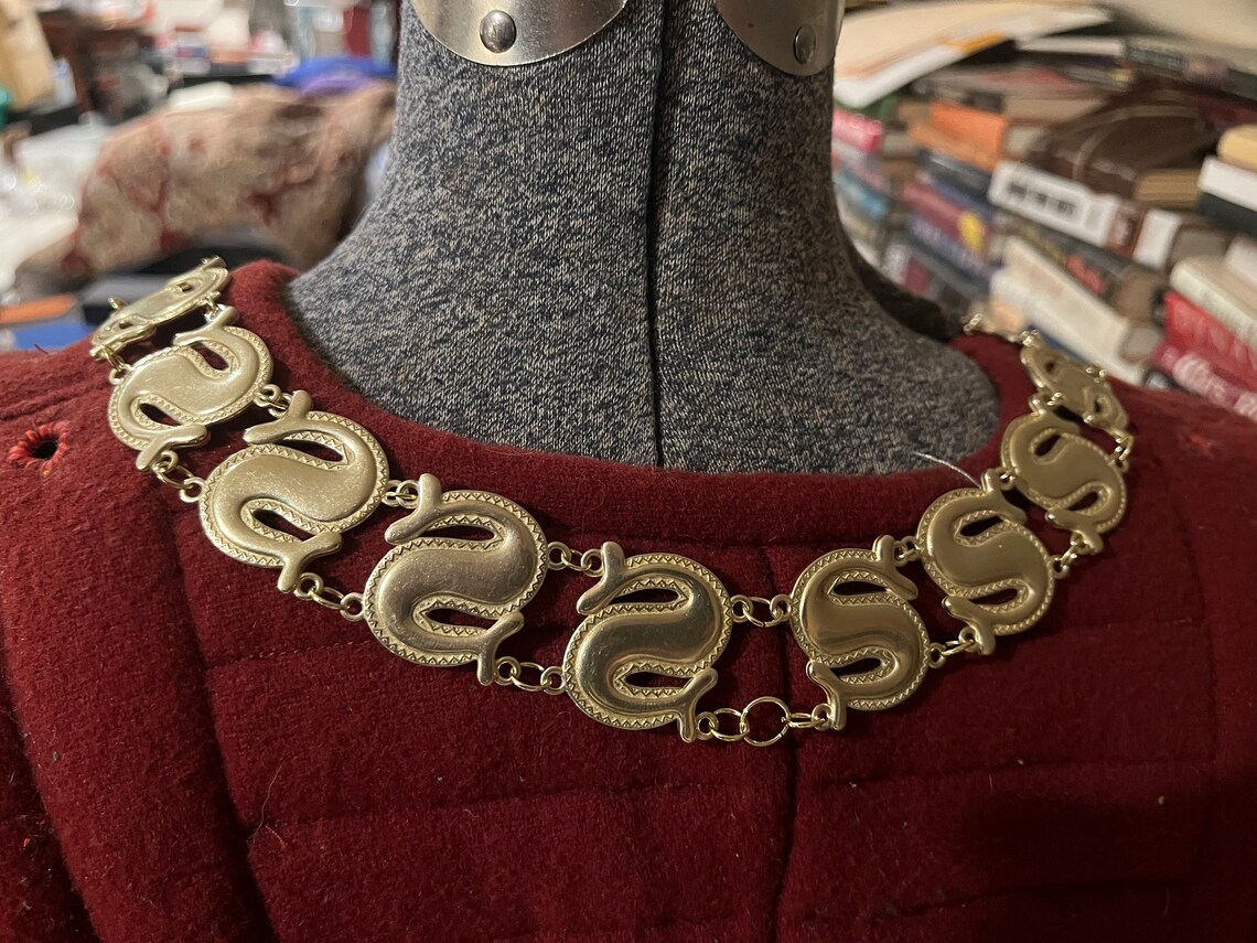 Medieval Livery Collar - Collar of "esse" or "s" - SCA - EMP - LARP ...