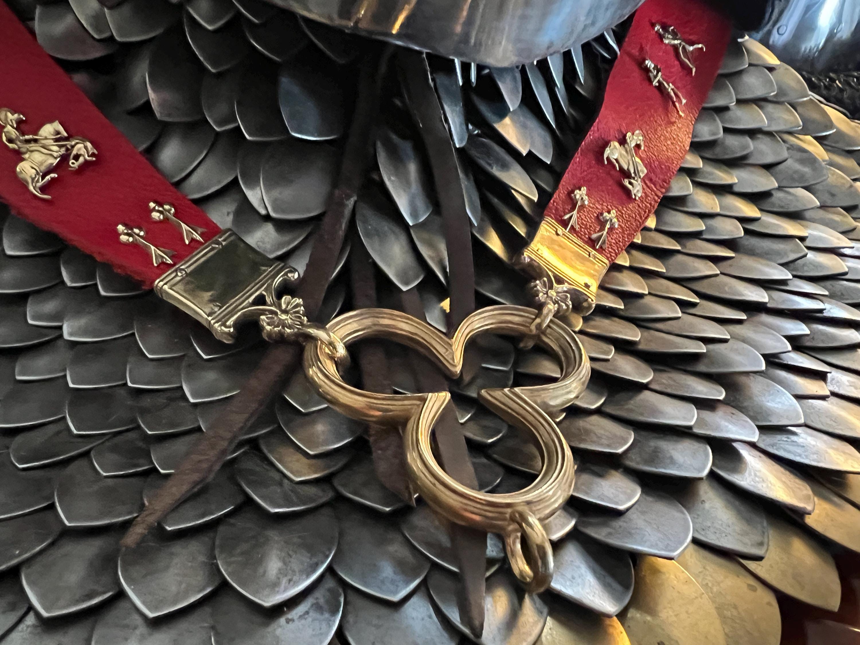 Medieval Leather Livery Collar: Fiore Dei Liberi Theme - Etsy