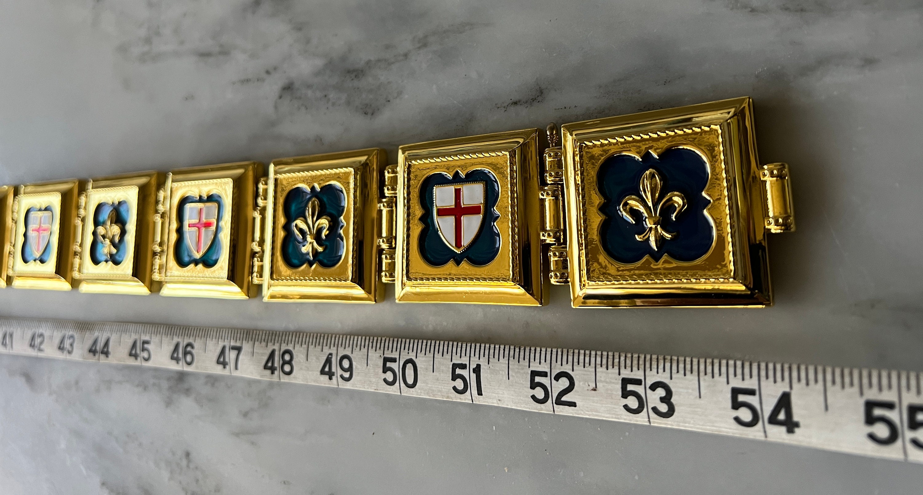 14th - 15th Century Knightly Plaque Belt - Blue With St. George and ...