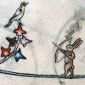 Battle Bunny #03 - Bunny Archer EARRINGS - Post - 18k Over Sterling ...