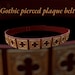 14th - 15th Century Knightly Plaque Belt Mounted on Burgundy - Gothic ...