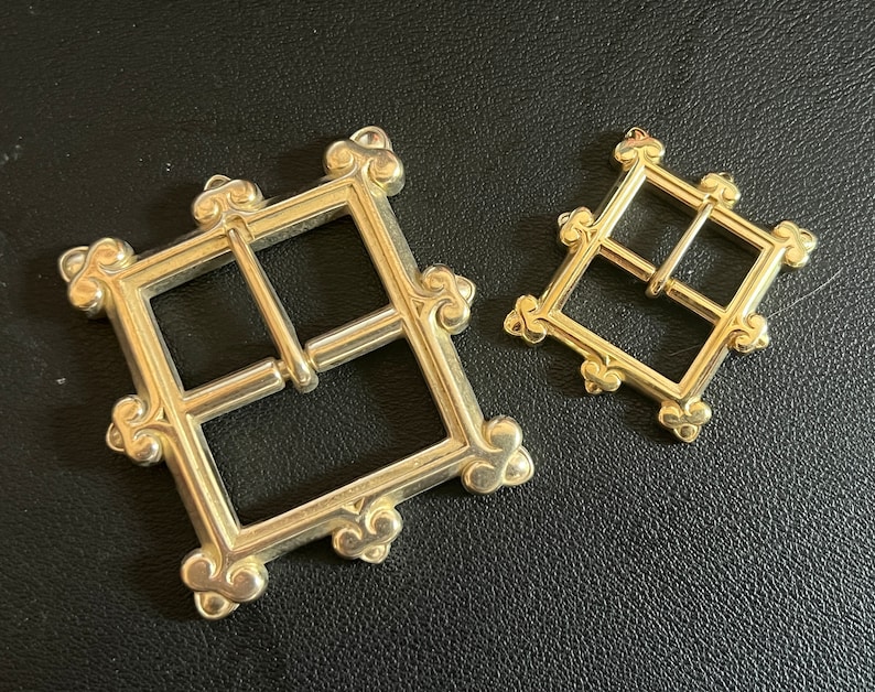 3/4” Late Medieval Belt Square Gothic Buckle - SCA, LARP, HEMA ...