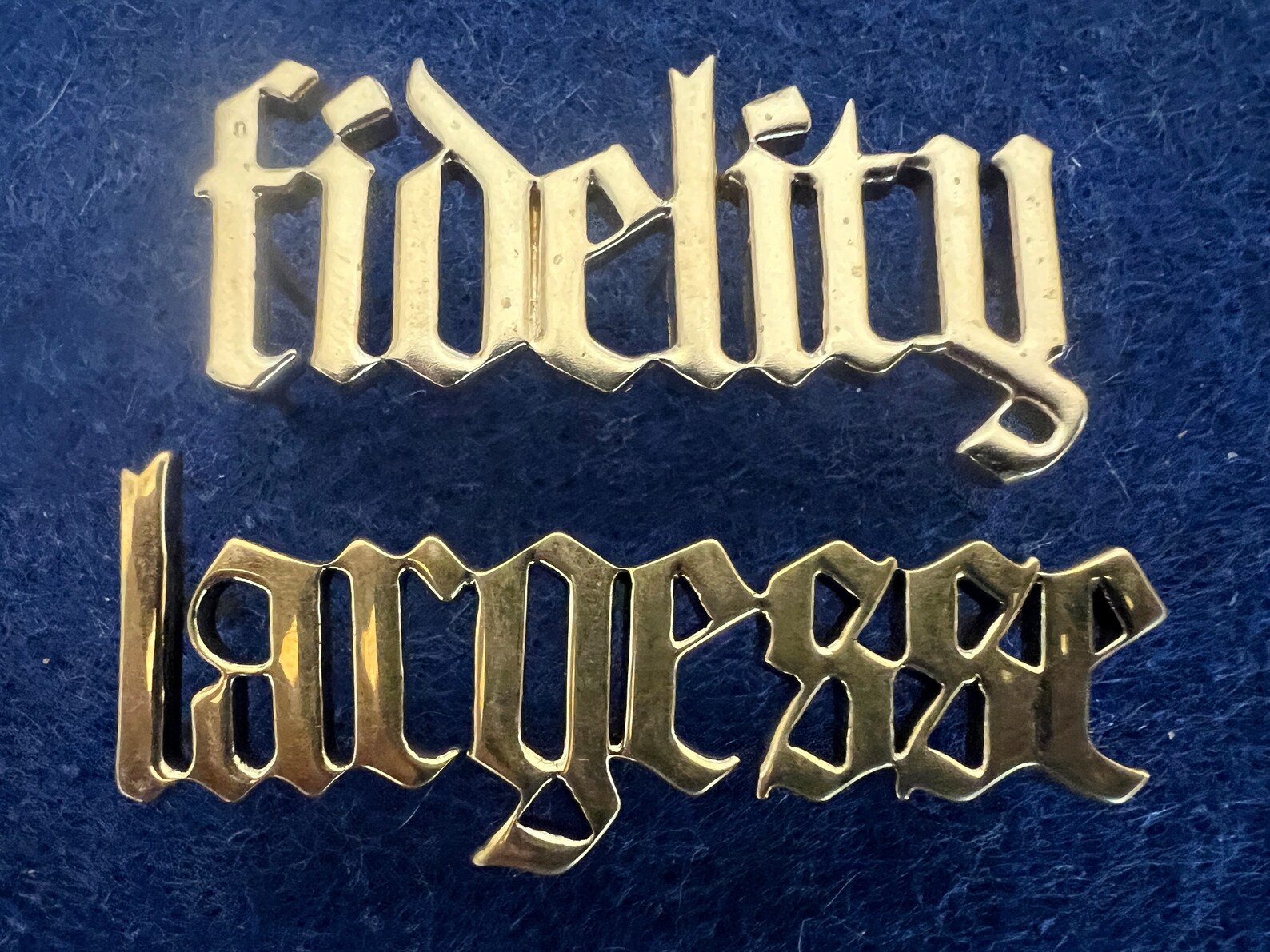 Chivalry Virtue Studs - Gothic Lettering Leather, Wood Etc. - SCA, LARP ...