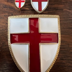 Saint George Cross - Escutcheon (shield) - Leather Studs - HEMA - SCA ...