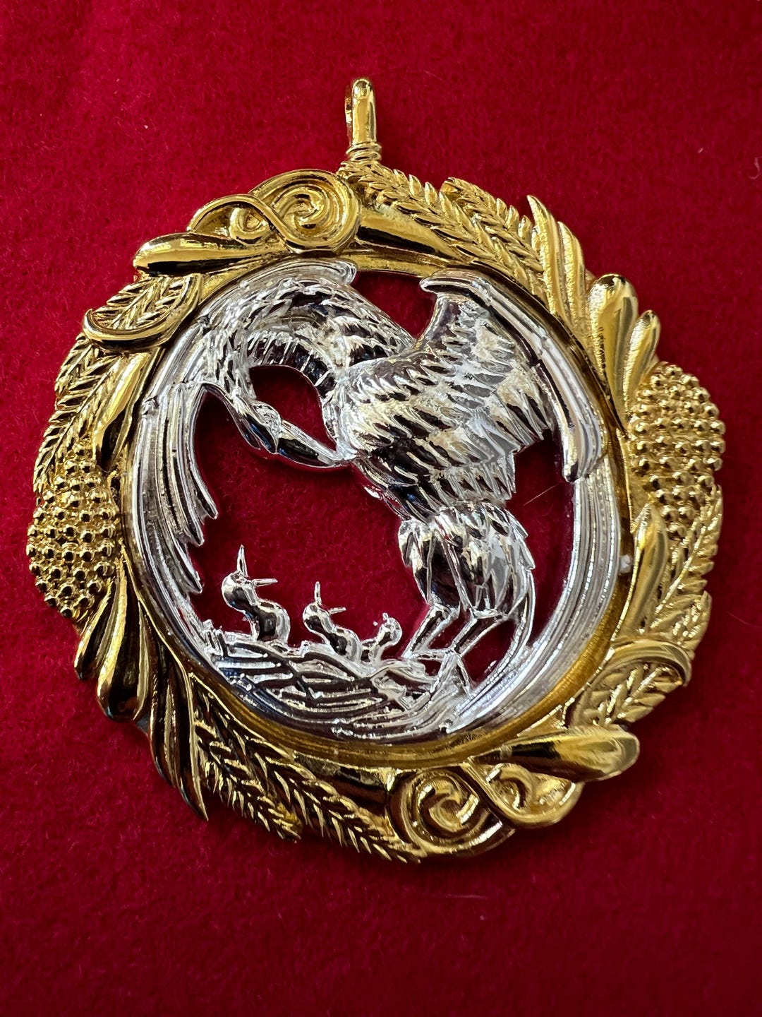 Pelican in Her Piety - LARGE - Silver and Gold Plate Over Jeweler's ...