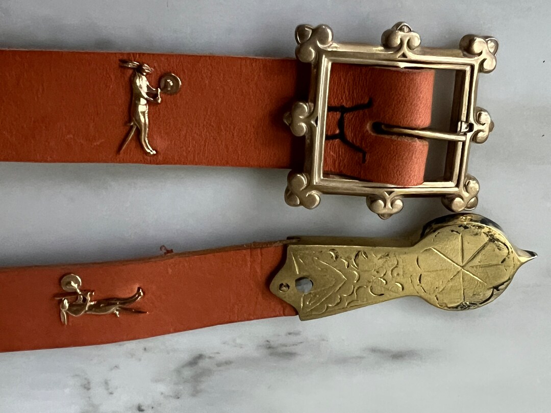 Medieval-style Battle Bunny Belt Tan With Conical Studs and Bunnies - Etsy