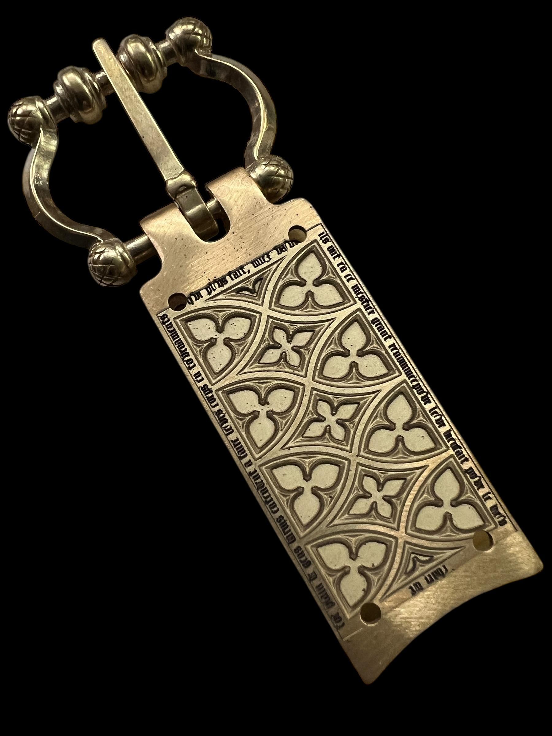 Late Medieval Gothic Carved Medieval Belt Buckle and Tip Set - SCA ...