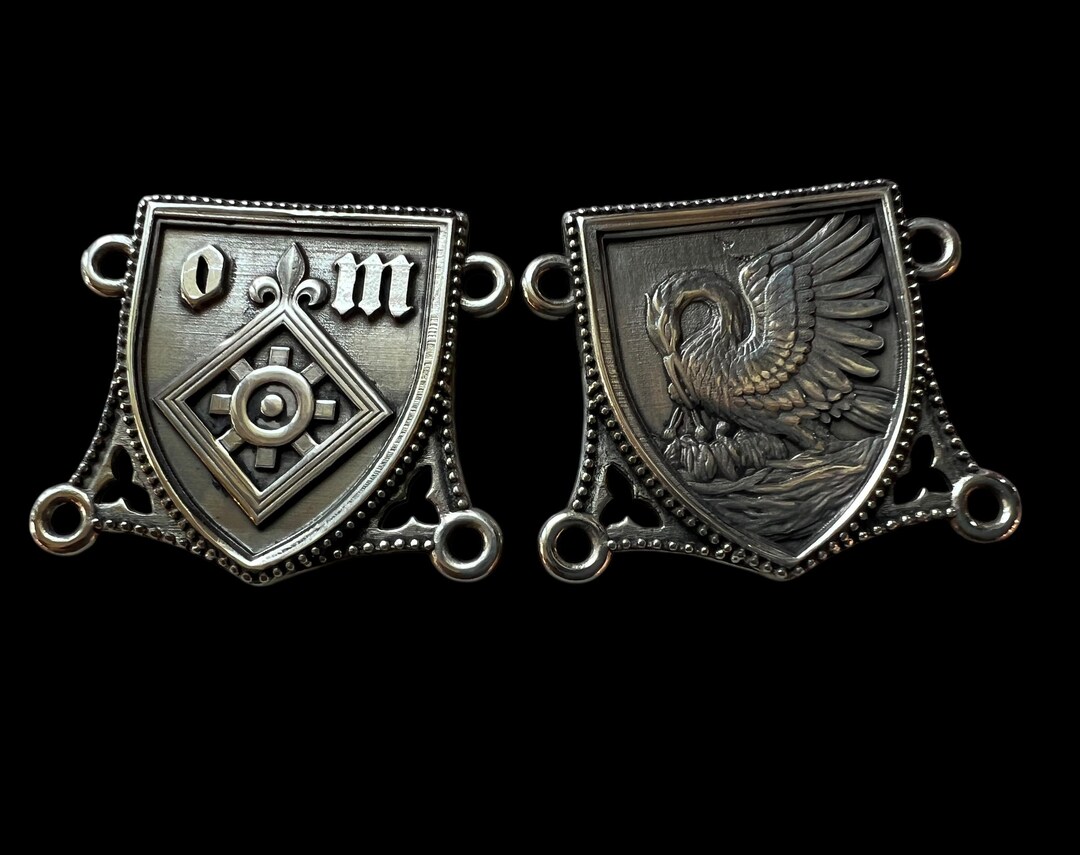 SCA Livery Collar Link: Escutcheon - Laurel, Pelican, Rose - Etsy