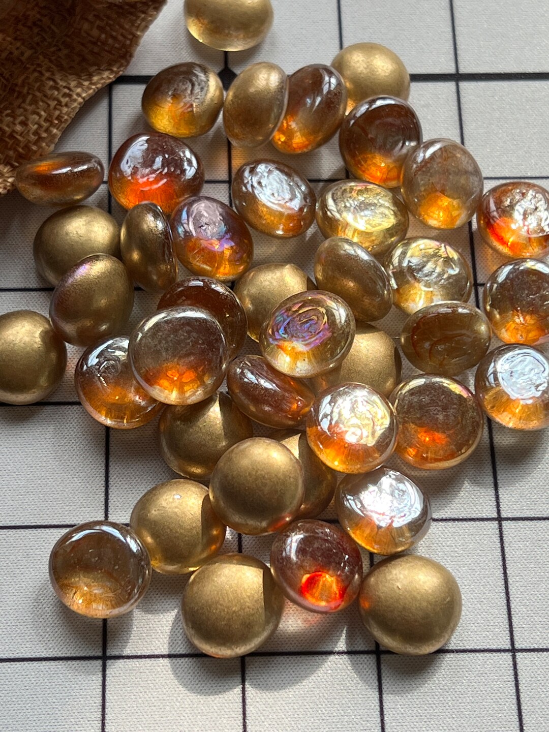 Pente Stones - Game Stones - Rare Gold Over Amber Color! - Etsy