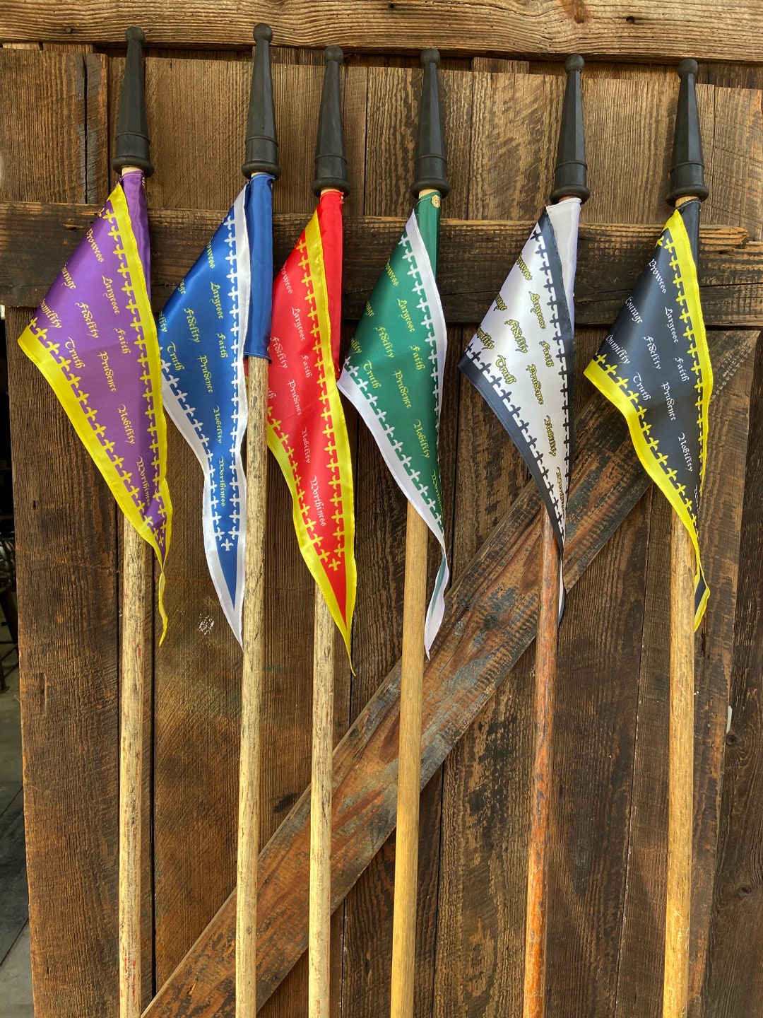 Medieval / "chivalric Virtue" Spear Pennants - Etsy