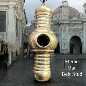 Medici-style Medieval Bar Belt Stud - Nickel Silver - HEMA, SCA, LARP ...