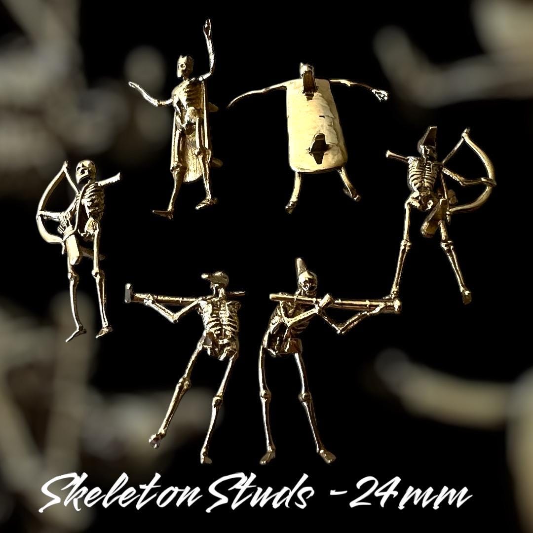 Skeletons - Dangerous Things - Archer - Gunner- Belt Studs! Medieval Marginalia, HEMA, SCA, LARP ...