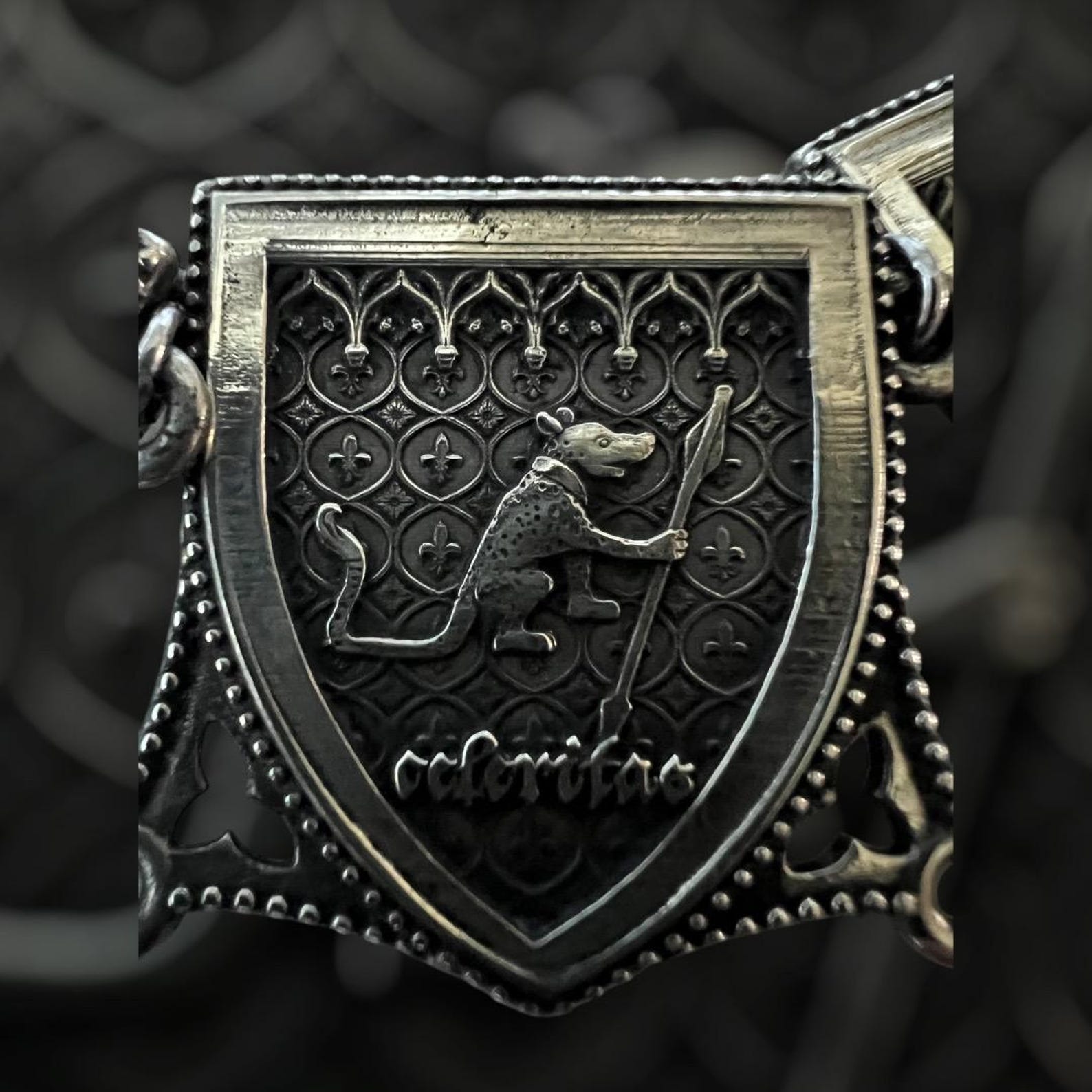 Nickel-silver Medieval Livery Collar: Fiore Dei Liberi Theme, SCA HEMA ...