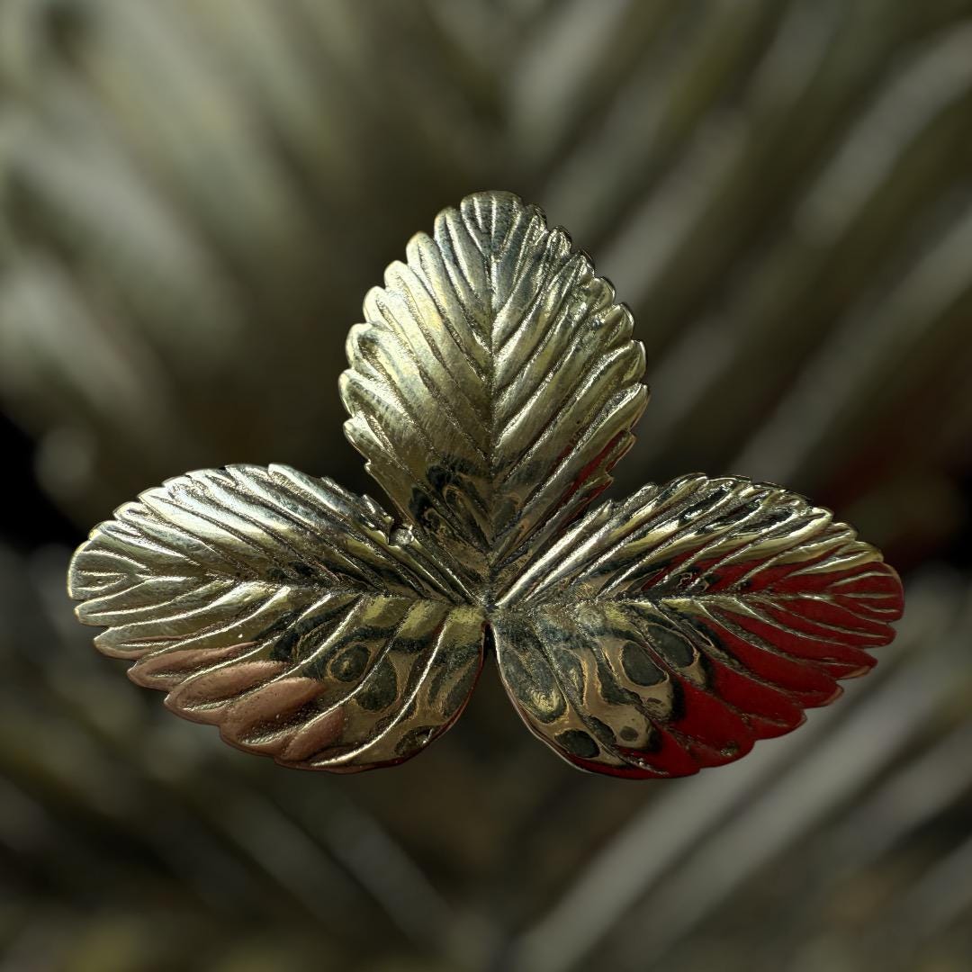 Strawberry Leaf Cluster Stud - Large - Ducal - Duke - SCA / LARP ...