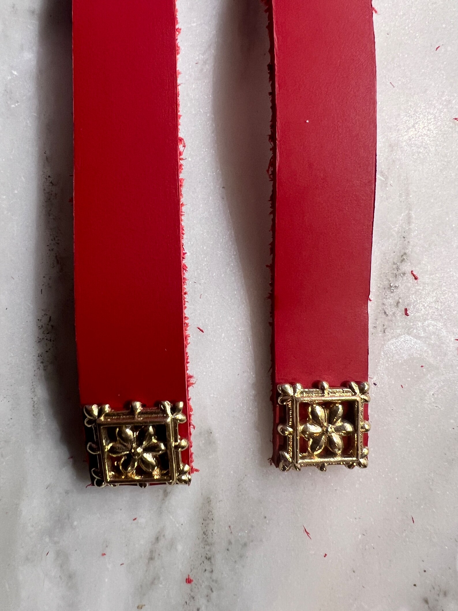 Pair of Medieval Red Garters With Piercework Decor - SCA - HEMA ...