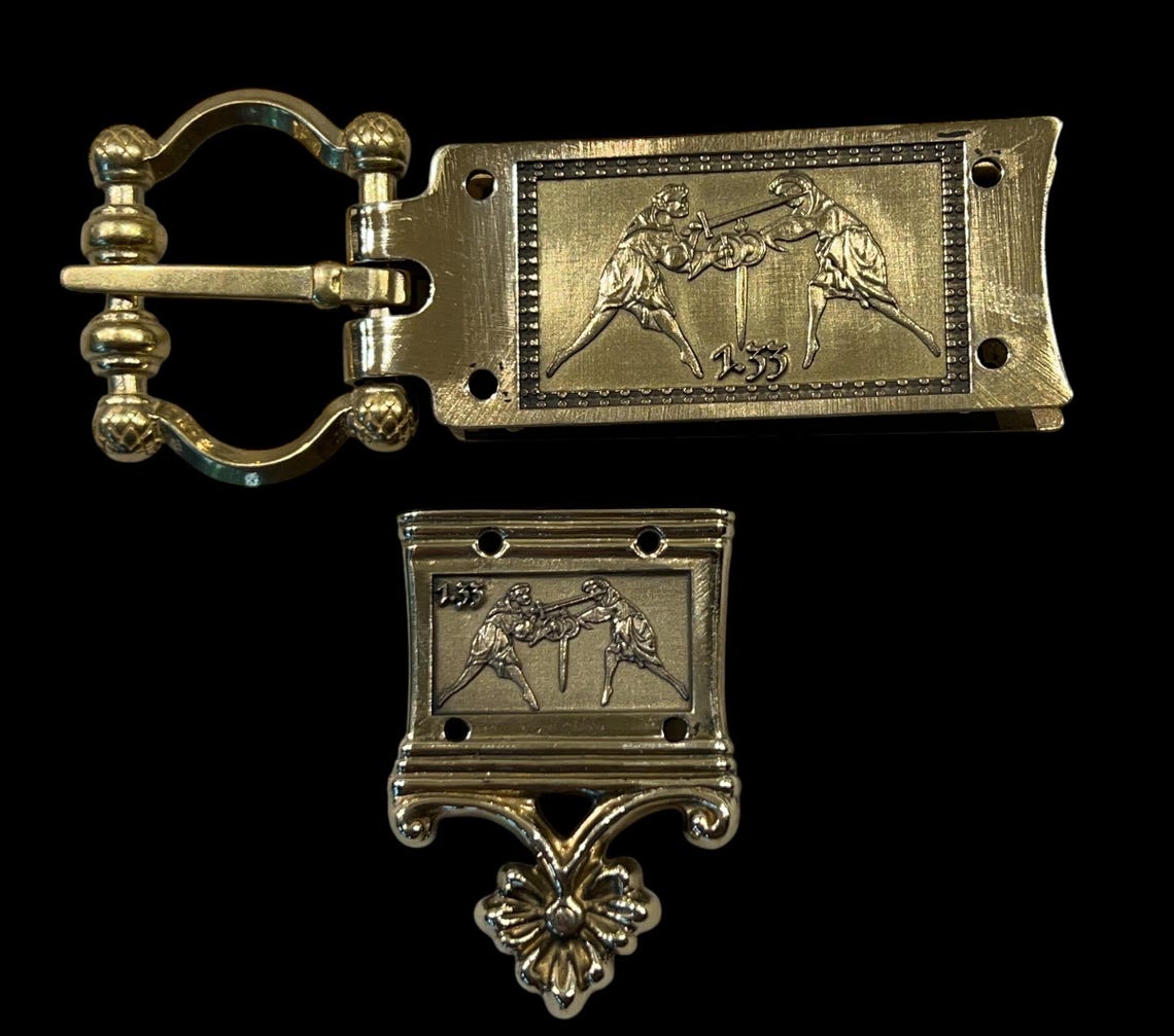 I.33 Manuscript Belt Buckle & Tip Set: Medieval Gothic SCA LARP HEMA - Etsy