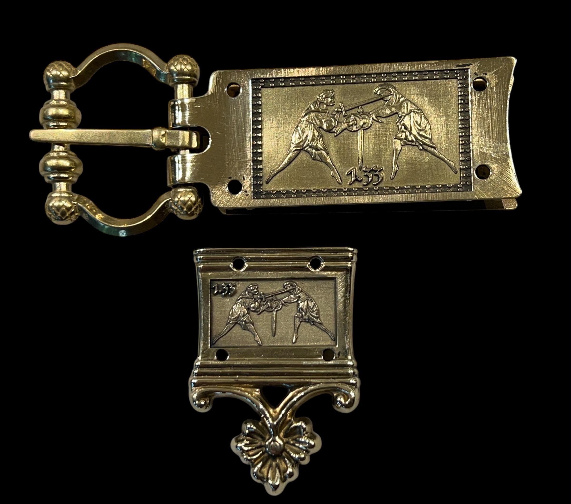 I.33 Manuscript Belt Buckle & Tip Set: Medieval Gothic SCA LARP HEMA - Etsy