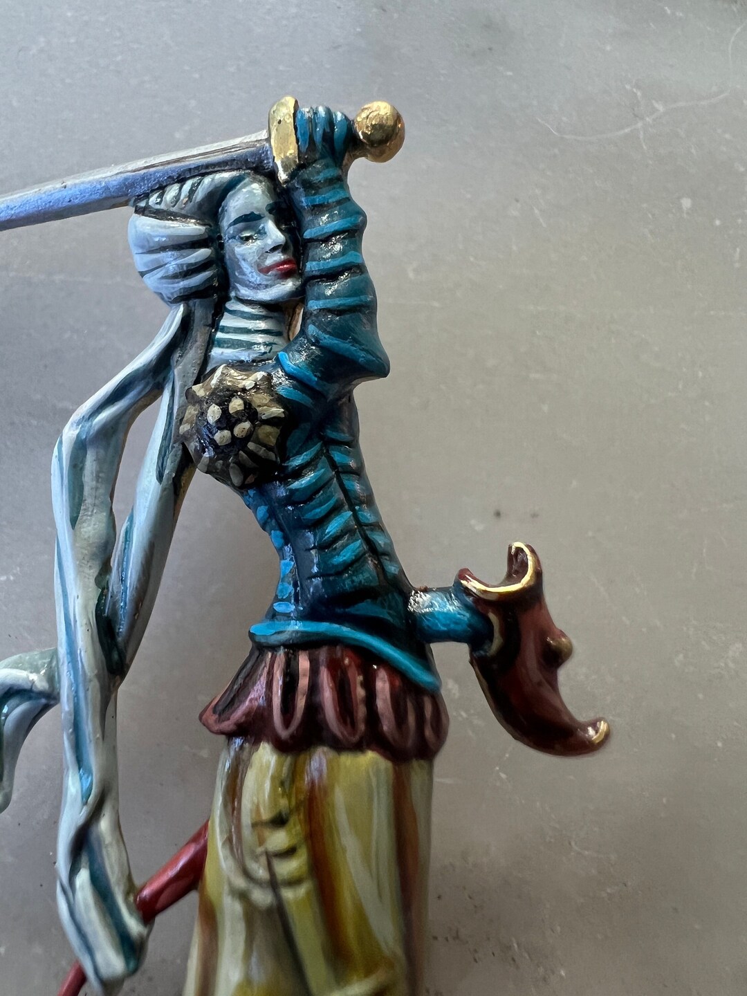 Elegant Lady Swordsman - Hand Painted Badge - Livery Pins - HEMA - SCA ...