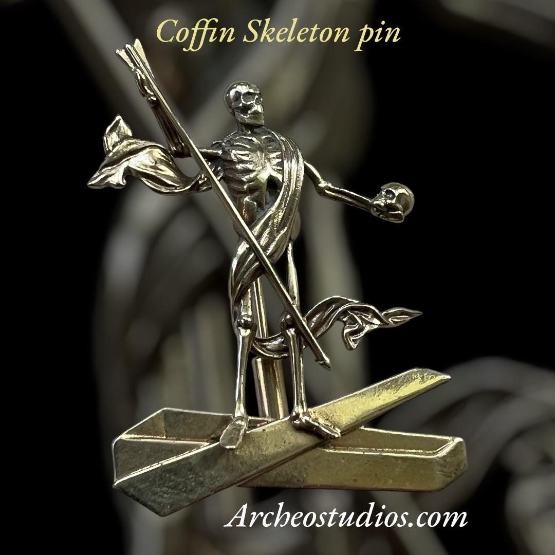 Skeleton and Coffin - 16th Century - Livery / Pilgrim's Badge - SCA ...