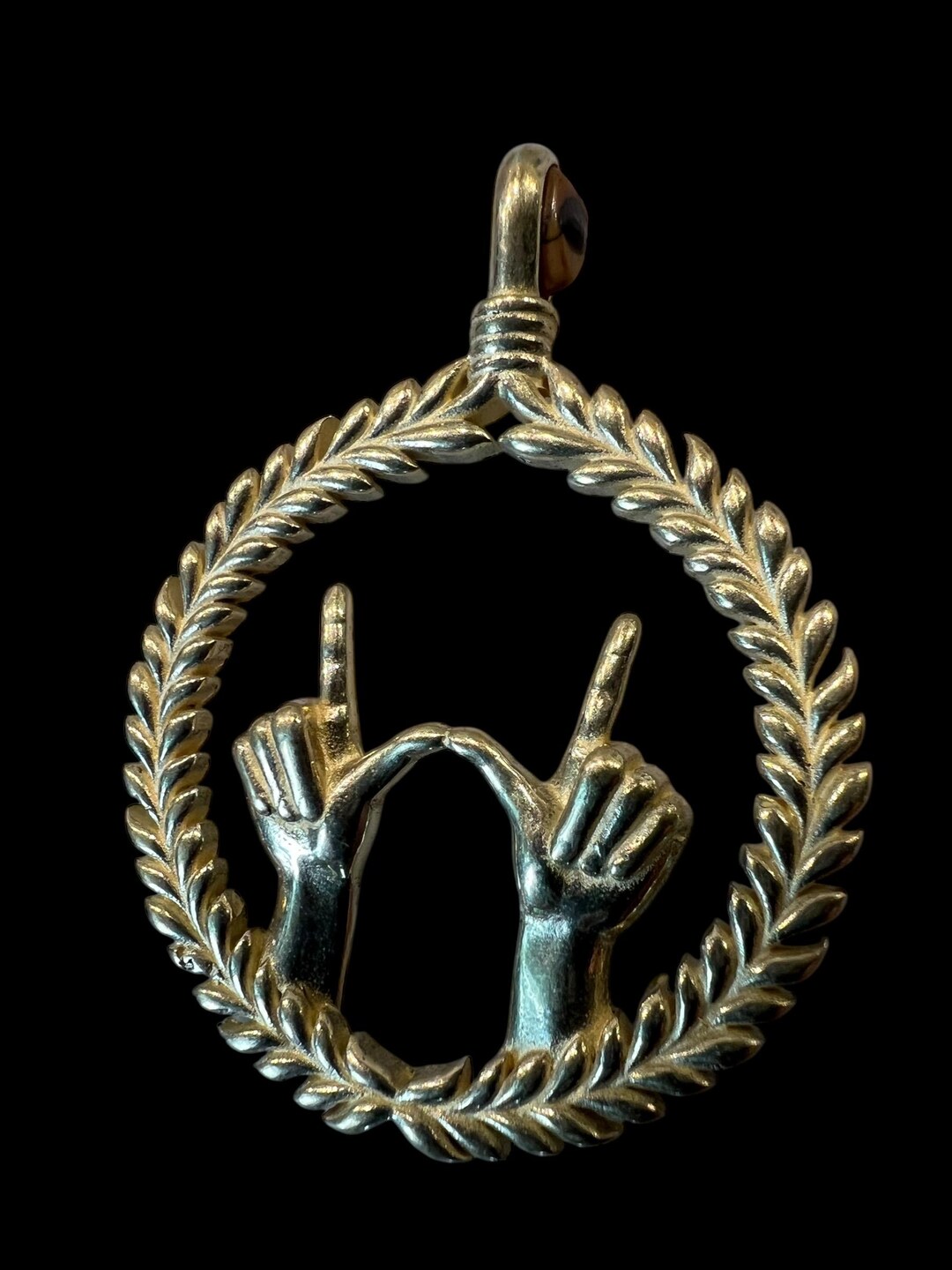 Pendant - Sign-language Laurel Medallion - SCA in Nickel Brass or 18k ...