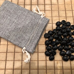 Pente Stones - Game Stones - Solid Black Color! - Etsy
