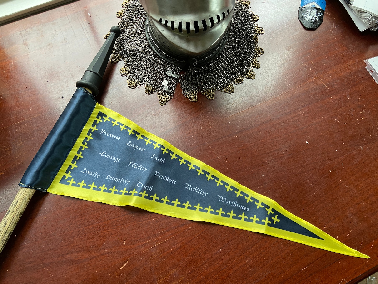 Medieval / chivalric Virtue Spear Pennants | Etsy