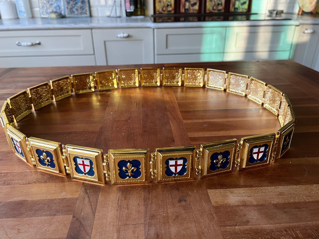 14th - 15th Century Knightly Plaque Belt - Blue With St. George and ...