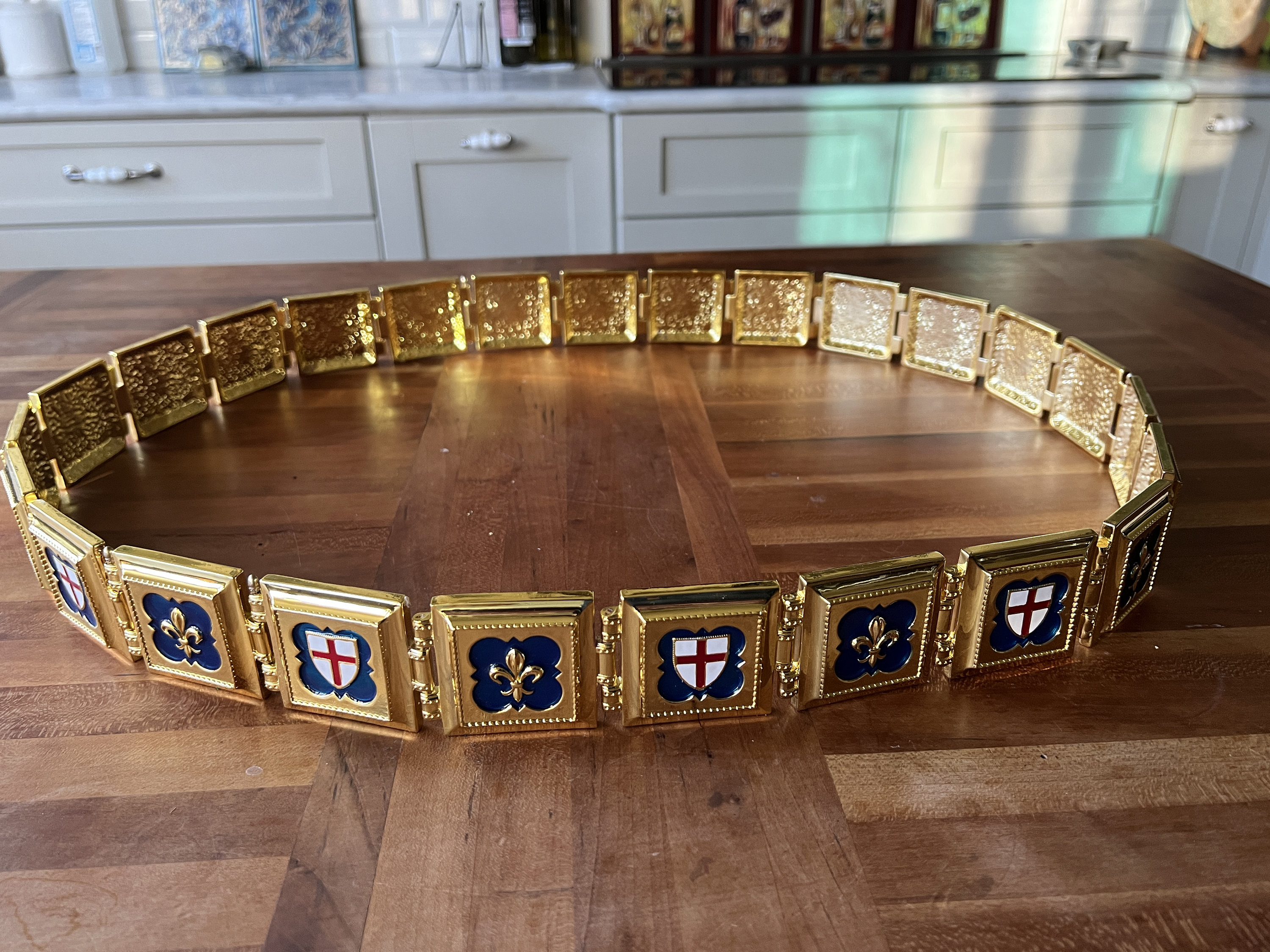 14th - 15th Century Knightly Plaque Belt - Blue With St. George and ...