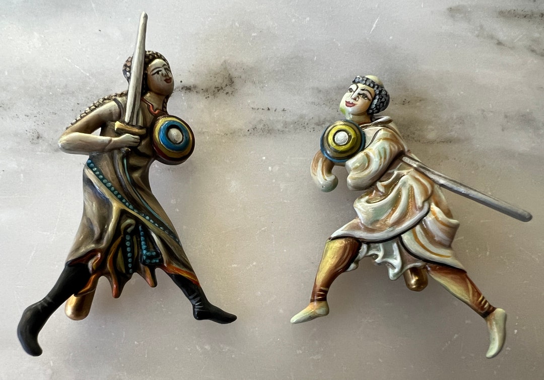 I.33 Walpurgia and Priest Hand Painted Badges - Livery Pins - HEMA ...