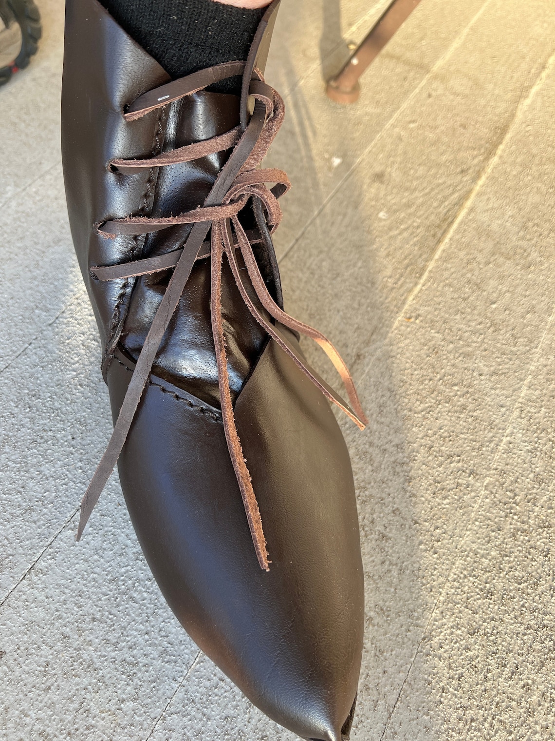 Men's Medieval Low Boot - Dark Brown (SCA, Reenactment, Larp, Hema ...