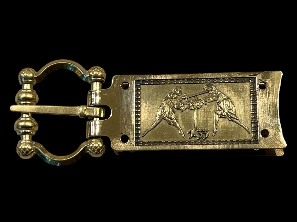 I.33 Manuscript Belt Buckle & Tip Set: Medieval Gothic SCA LARP HEMA - Etsy
