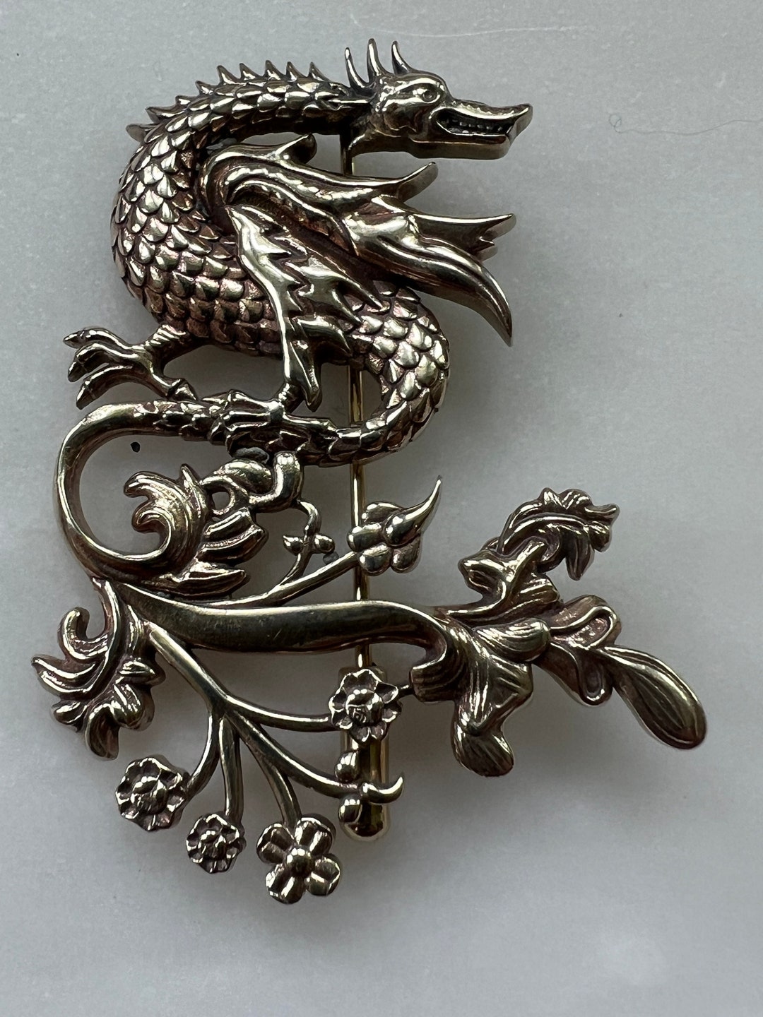 Elegant Dragon Pin - 15th Century Style - Livery / Pilgrim's Badge ...