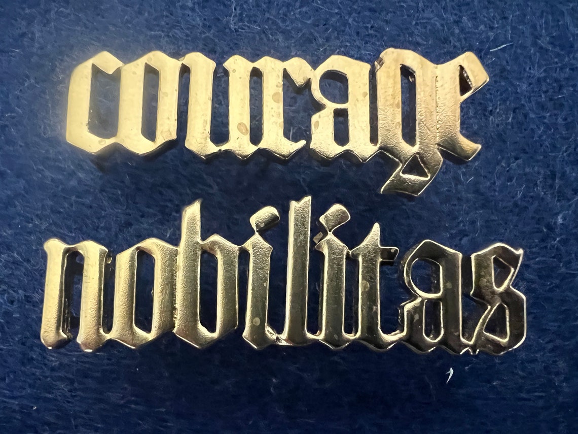 Chivalry Virtue Studs - Gothic Lettering Leather, Wood Etc. - SCA, LARP ...