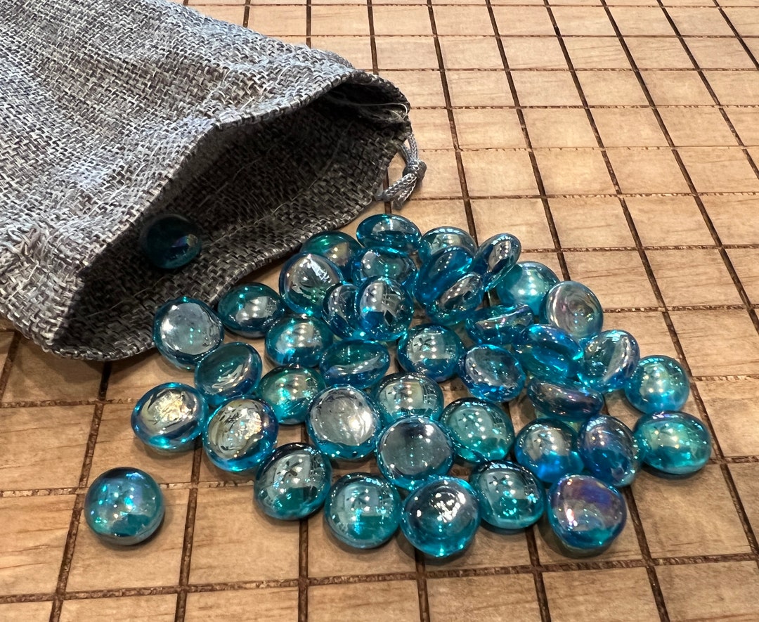 Pente Stones - Game Stones - New and Striking Light Blue With Shiny ...