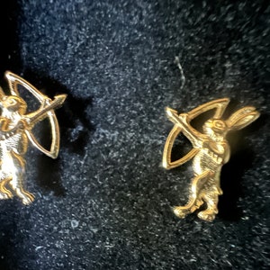 Battle Bunny #03 - Bunny Archer EARRINGS - Post - 18k Over Sterling ...