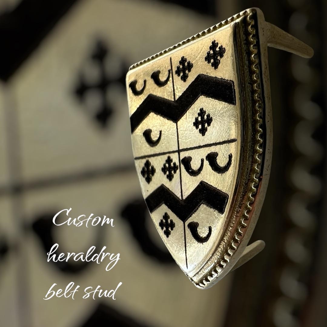 Custom Heraldic Belt Studs - Medieval - SCA - LARP - Reenactment - HEMA ...