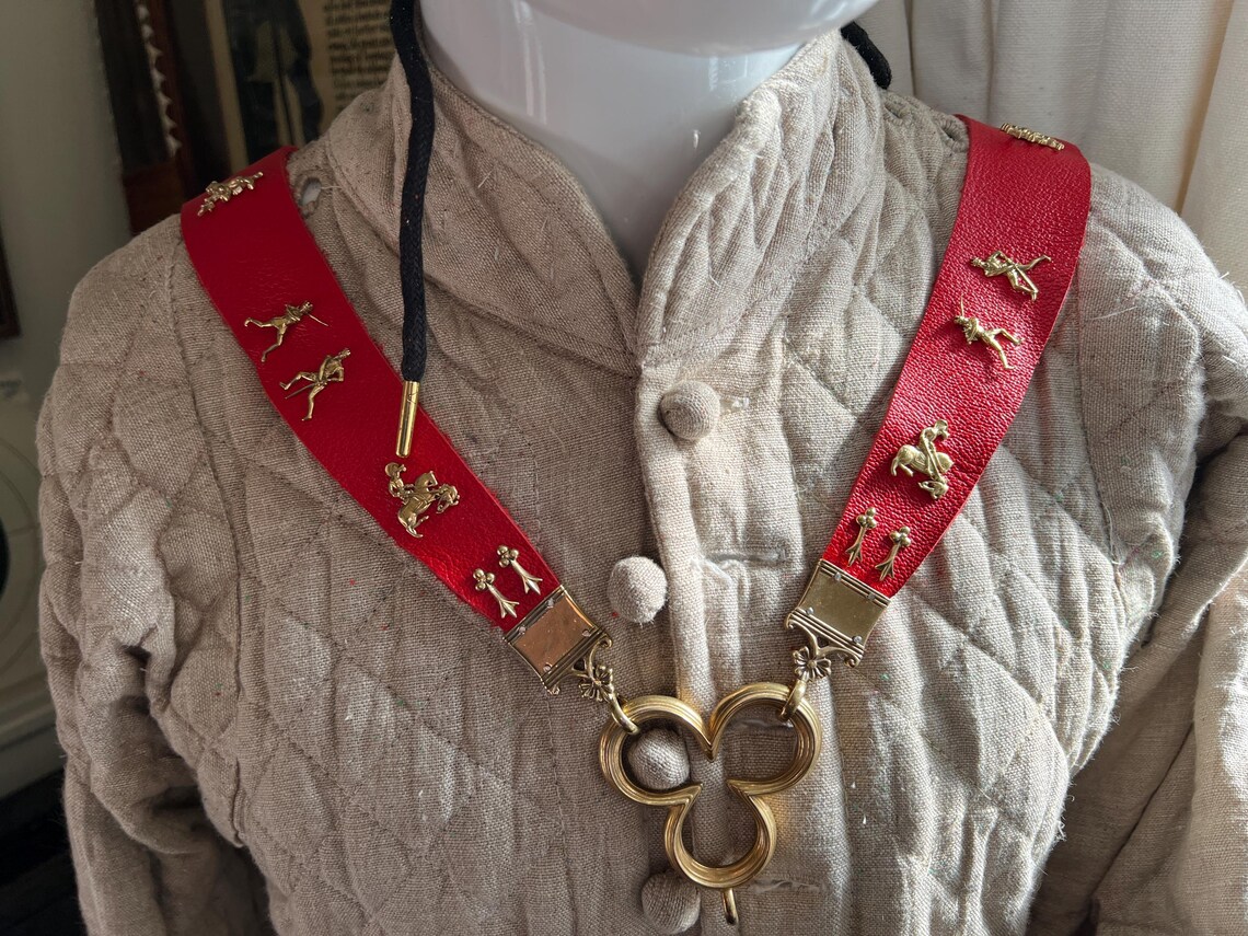 Medieval Leather Livery Collar: Fiore Dei Liberi Theme - Etsy