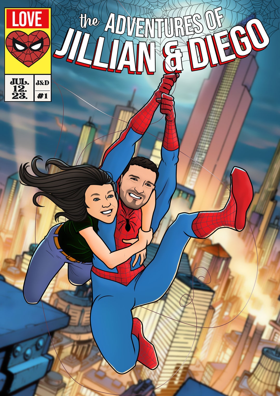 Custom Comic Book Cover: Superhero Team up Portrait (digital or Print ...