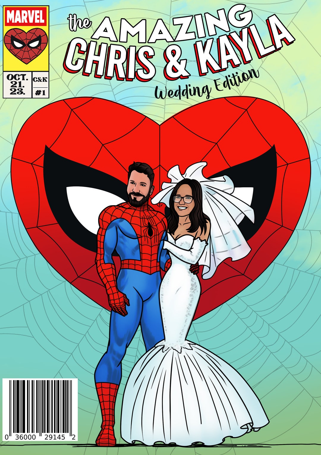 Wedding Day Celebration / Personalized Custom Superhero Comic Book and ...