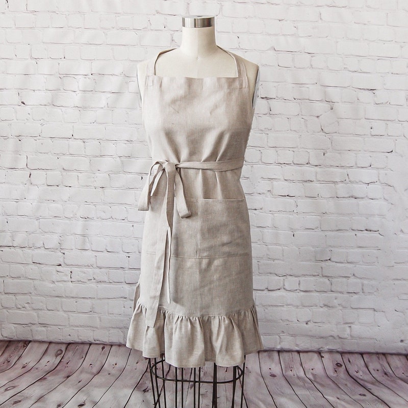 Natural Linen Apron - Etsy