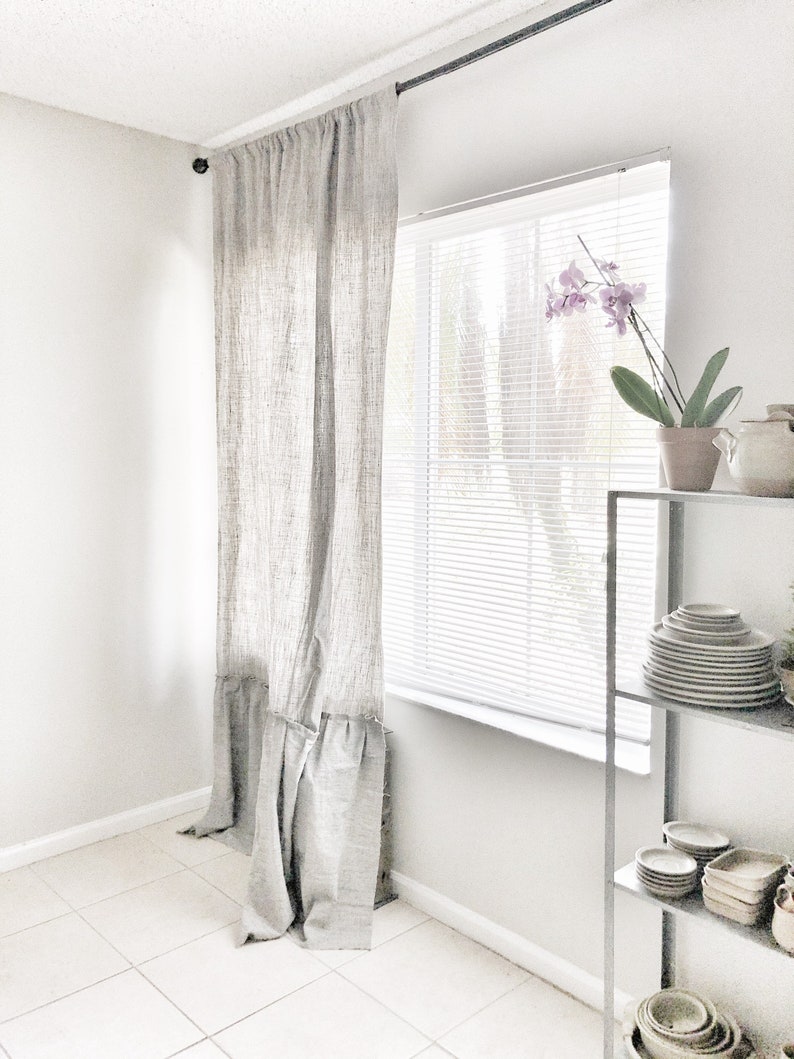 Farmhouse Curtain Linen Rustic / Shabby Chic Curtain Linen - Etsy
