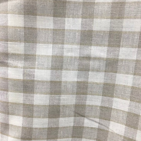 Checked Linen Fabric - Etsy