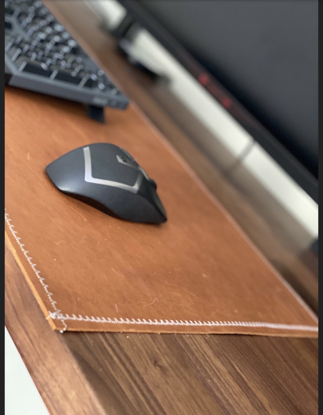 Leather Desk Pad With Embroidery Custom Desk Mat Personalized Leather ...