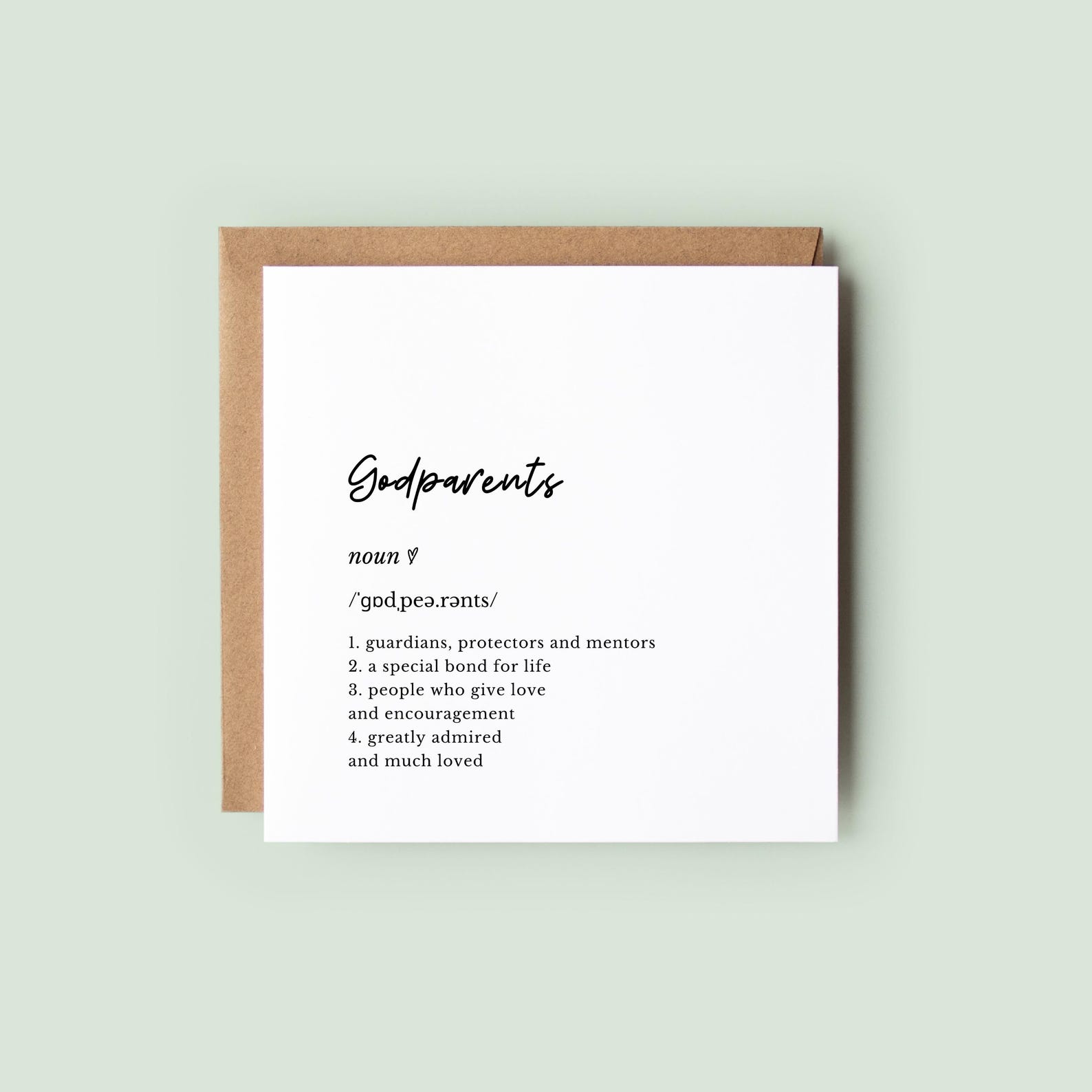 Godparent Definition Card | Will You Be My Godparent Proposal ...