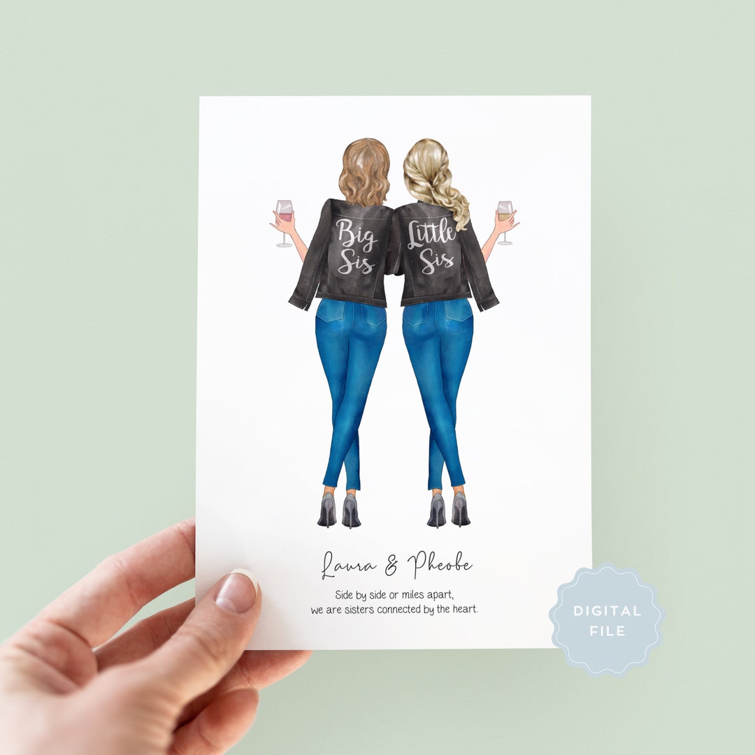 Printable Personalised Sister Birthday Card, Personalized Sister ...