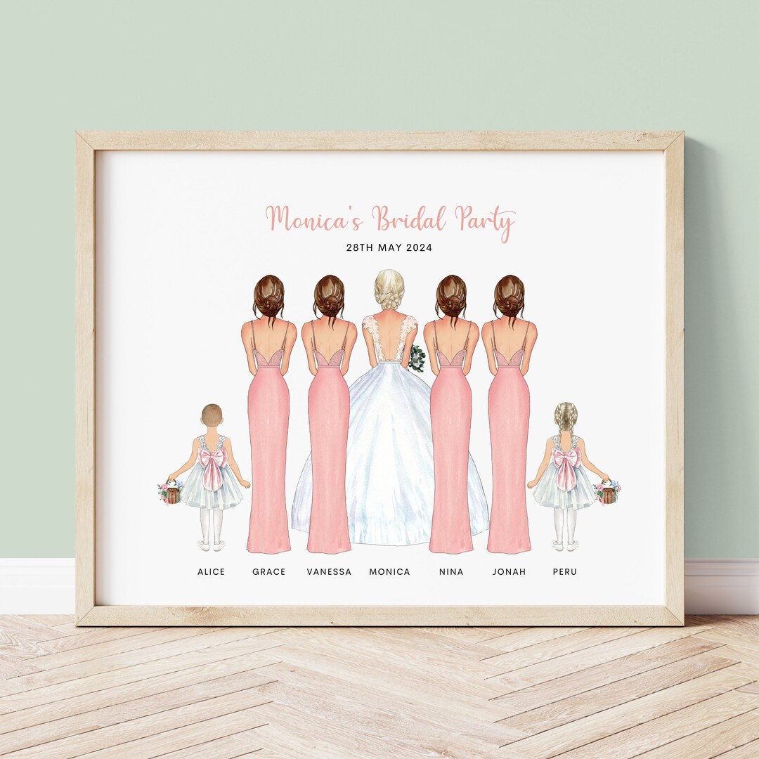 Personalised Gift to Bride From Bridesmaids, From Flower Girl, Bride ...