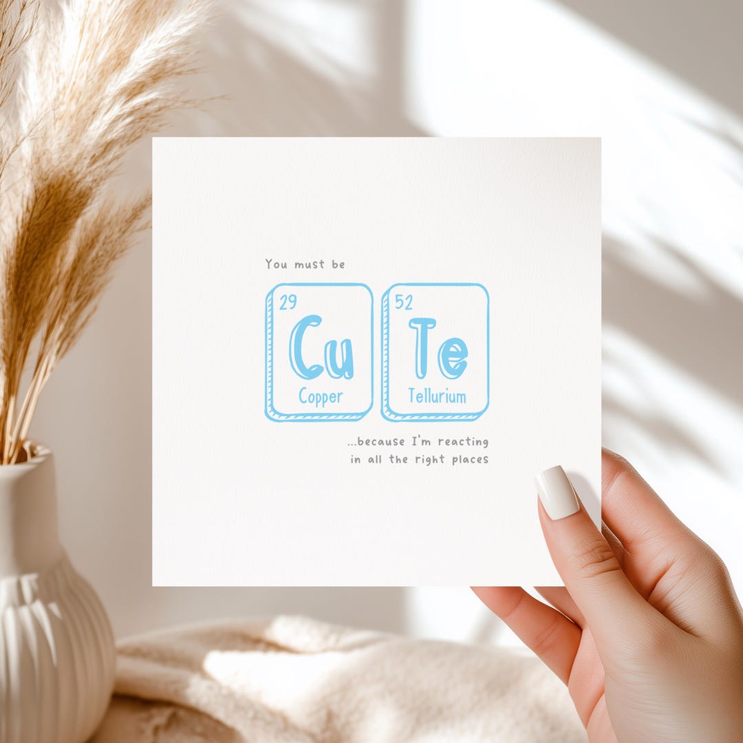 Funny Chemistry Valentine Card – Periodic Table Love - Etsy