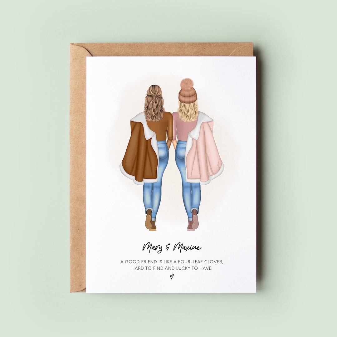 Personalised Best Friend Birthday Card, Personalised Bestie Gift, Best ...