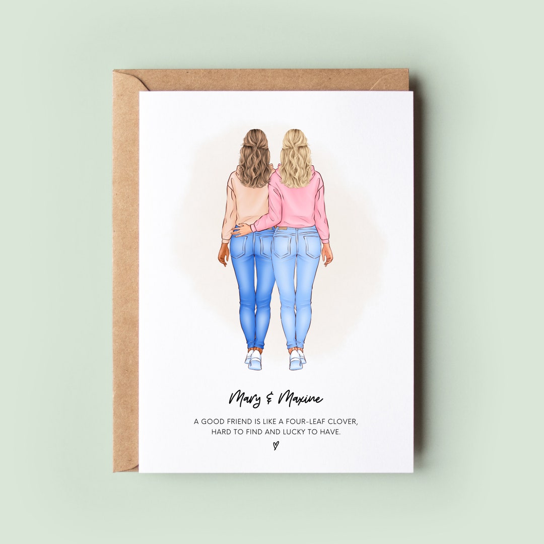 Personalised Best Friend Birthday Card, Personalised Bestie Gift, Best ...